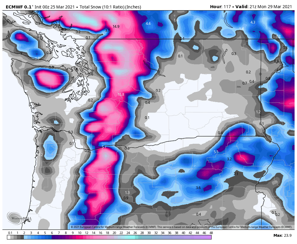 Powder Alert-Southern Colorado-Powder Watch-Cascades, BC, Northern Roc