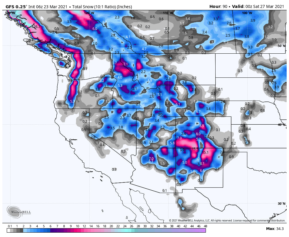 Powder Alert-San Juan Range- Powder Watch-Cascades